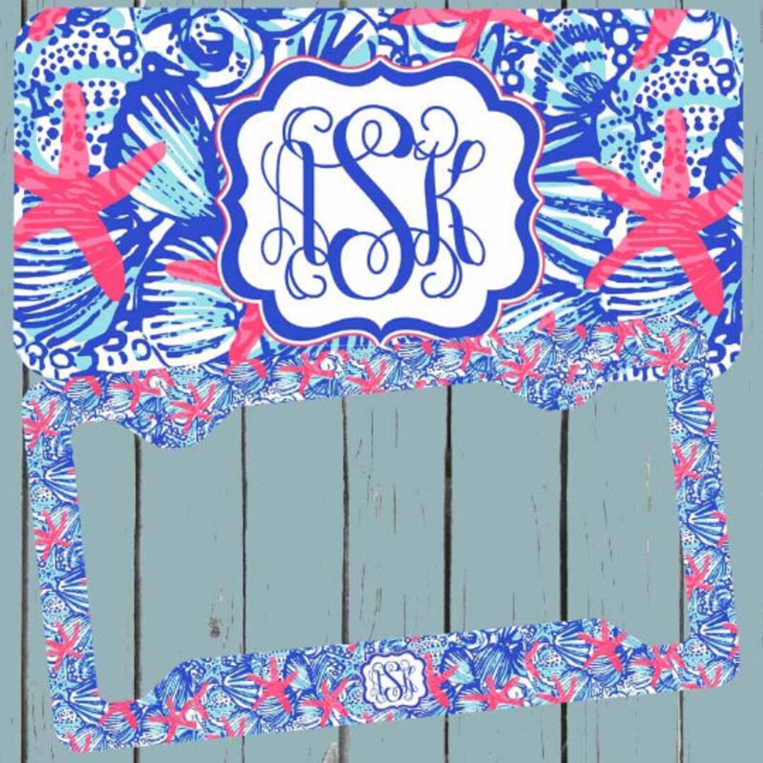 Personalized License Frame Car Coasters, License Plate Car Tag Set ...