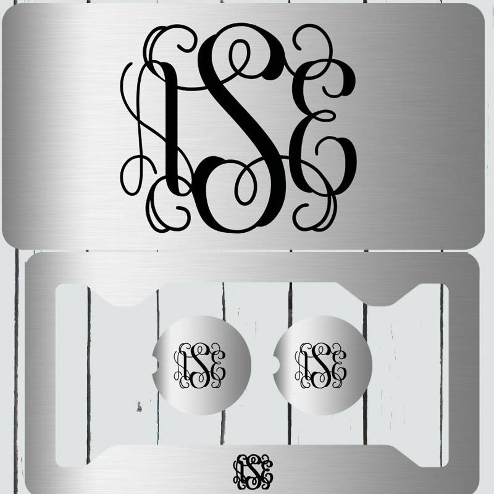 Metalic Silver License Plate-monogram Car, Tag, Front License Plate ...