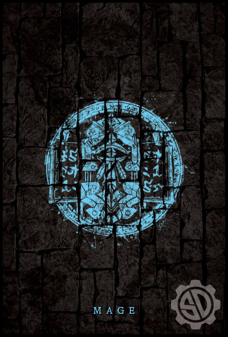 World of Warcraft WoW Mage Class Crest Poster | Etsy