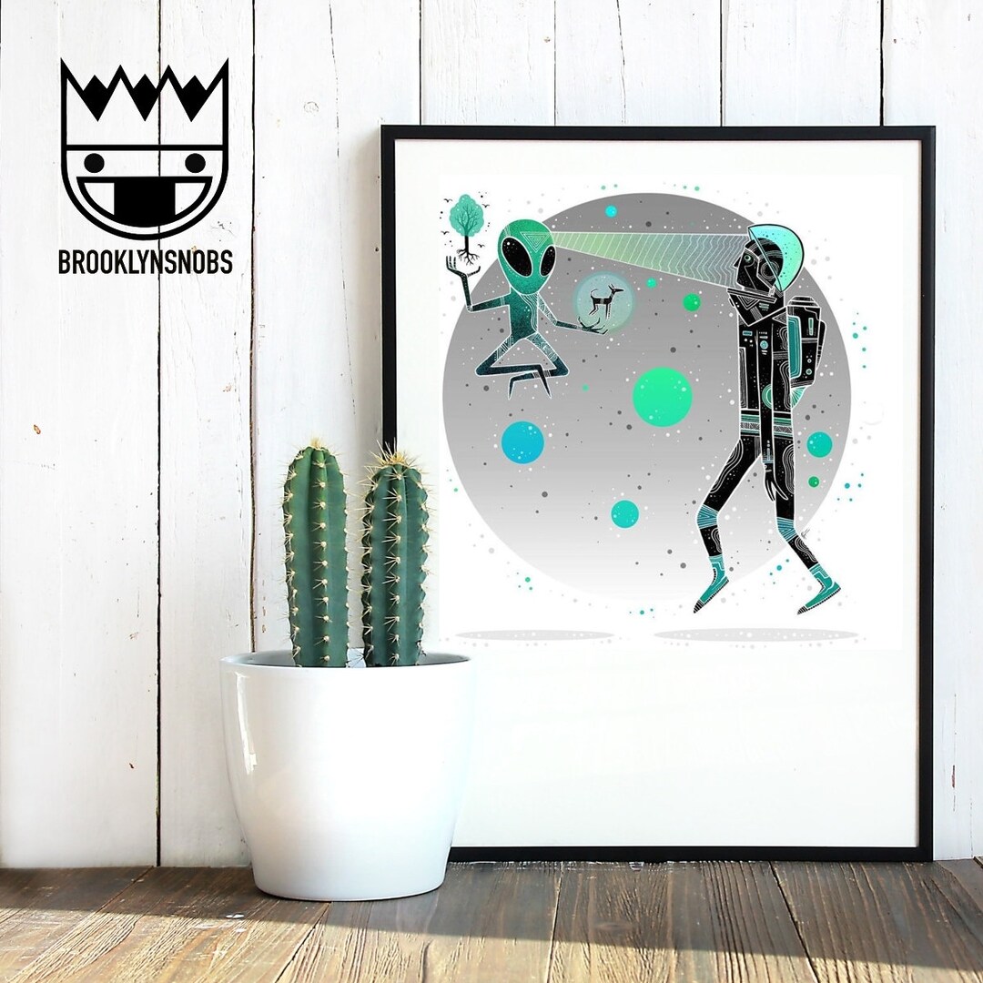 Teaching A Human to Be Humane // Print // 8.5 X 8.5 Inch // Matte - Etsy