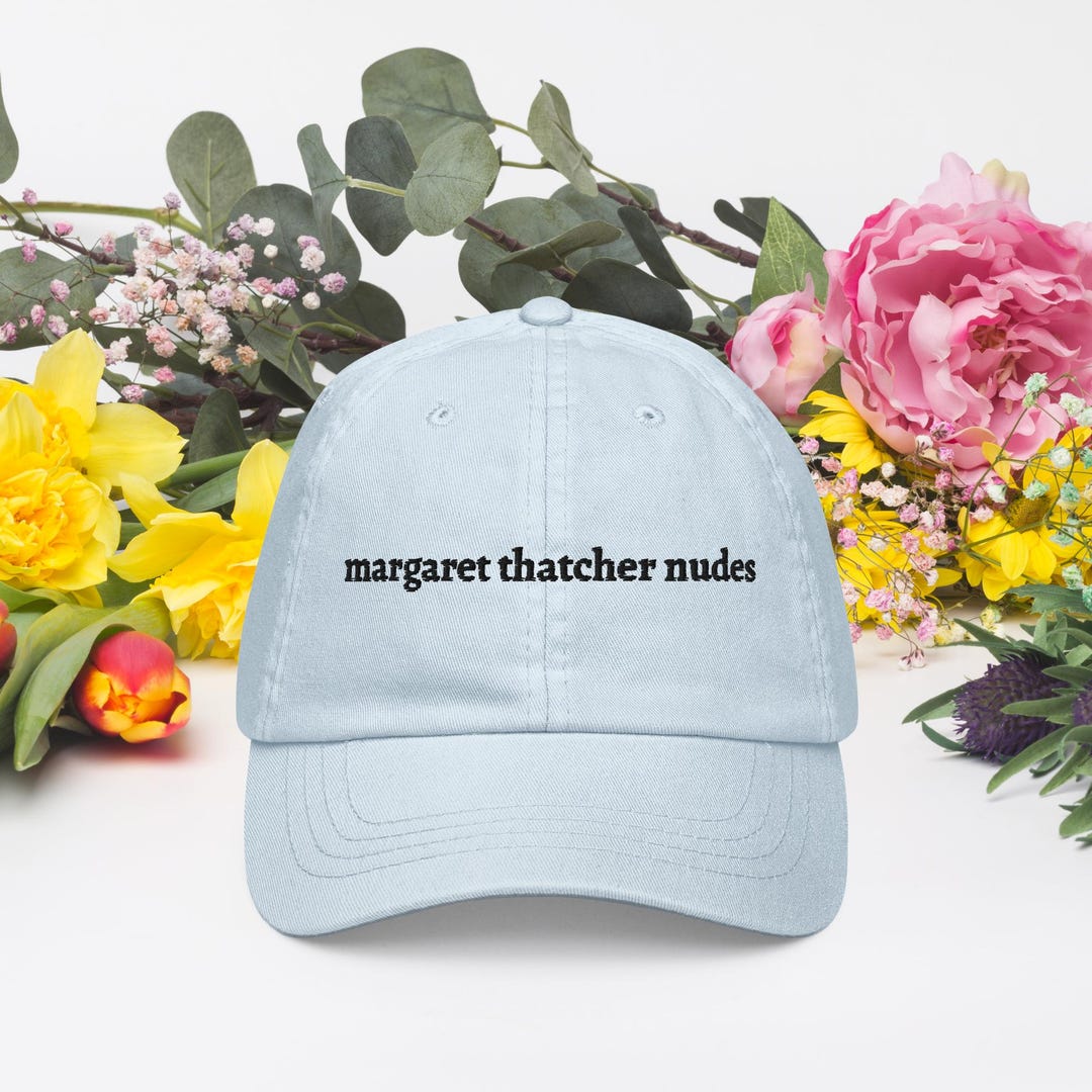 Margaret Thatcher Embroidered Pastel Baseball Hat - Etsy