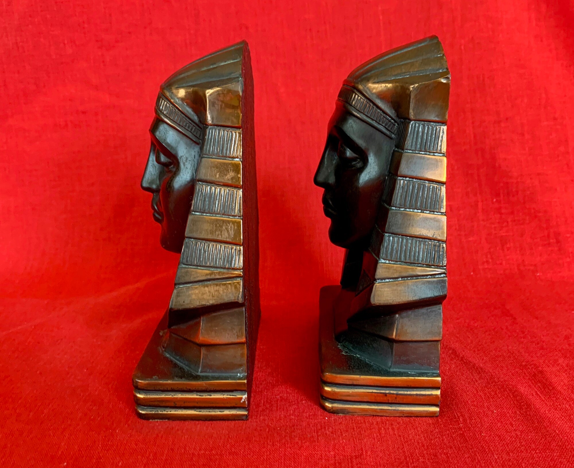 BOOKENDS: Egyptian Revival Dodge Mid-Century | Etsy