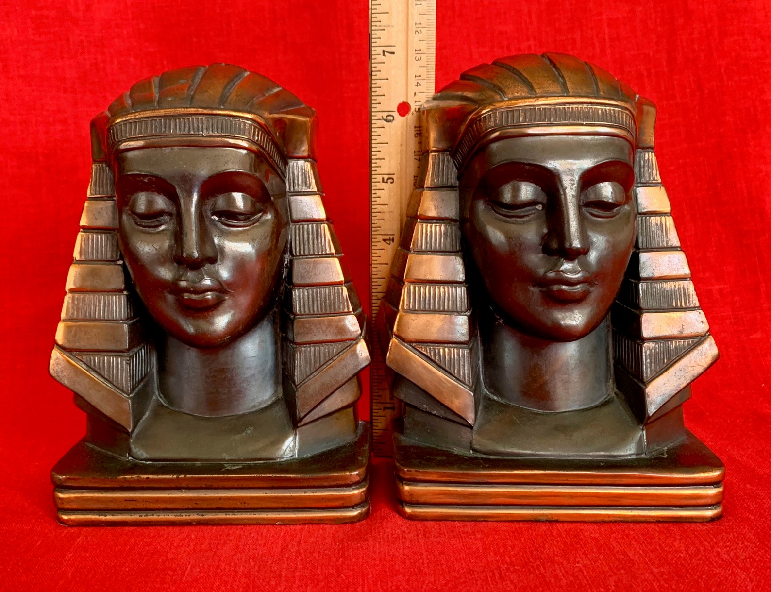 BOOKENDS: Egyptian Revival Dodge Mid-century | Etsy