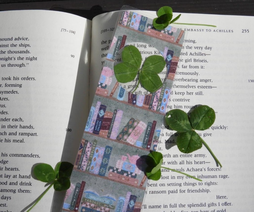 Hand-picked Four Leaf Clover Bookmark – Laminated Lucky Charm - Etsy