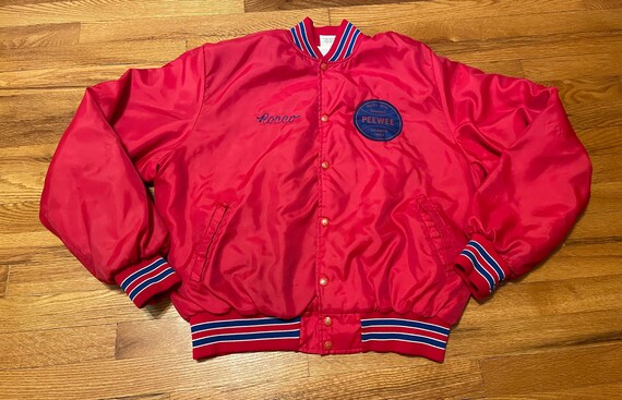 1984 80s chain stitch pee wee baseball button up wind… - Gem