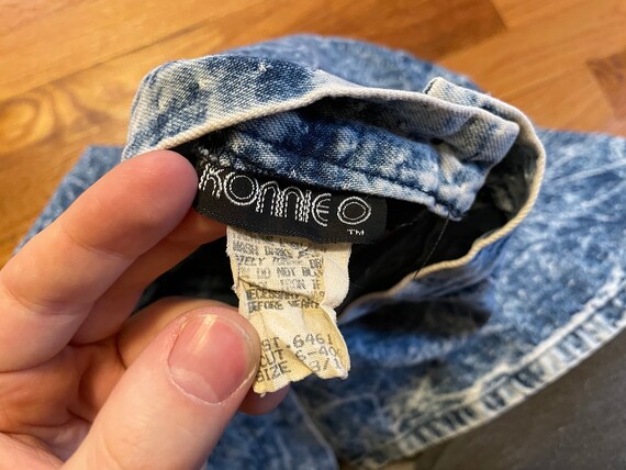 rocker acid wash 80s/90s denim jeans skirt sexy badas… - Gem