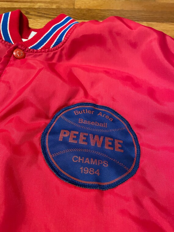 1984 80s chain stitch pee wee baseball button up wind… - Gem