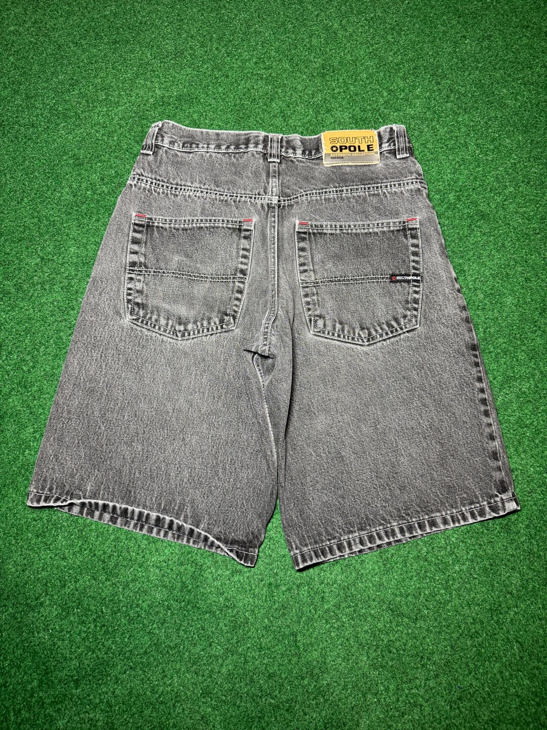 Y2K Demon Southpole Jorts Black Denim Shorts Jean Hypebeast Size 34 ...