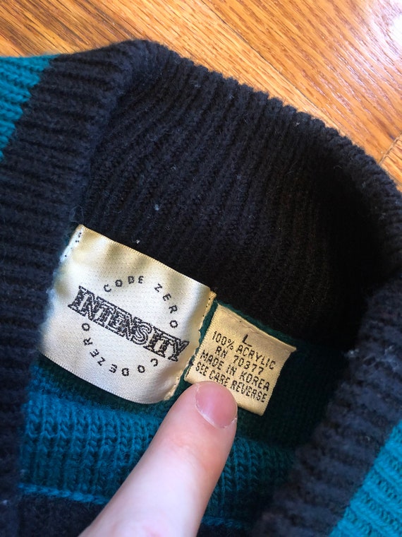 80s/90s Code Zero Intensity brand Vintage sweater inn… - Gem