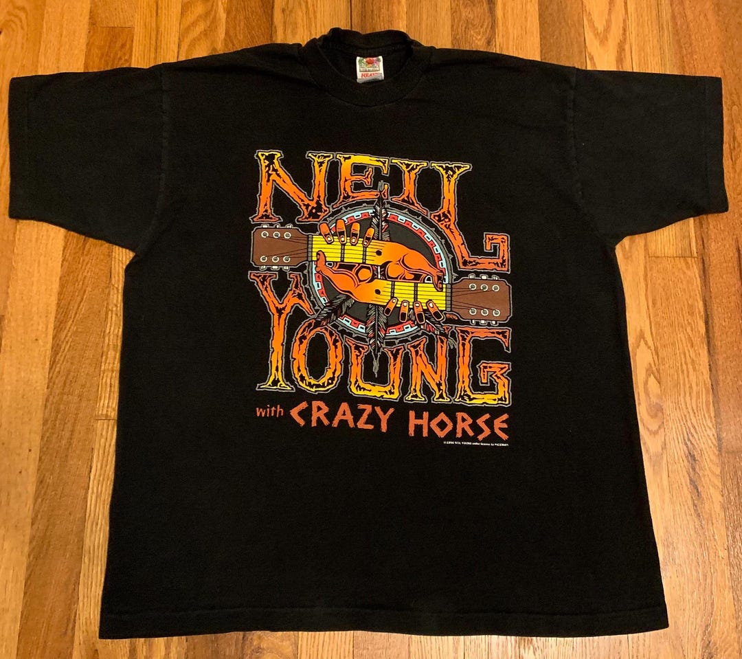 Vintage 1996 Neil Young With Crazy Horse Band T-shirt (XL) - Etsy