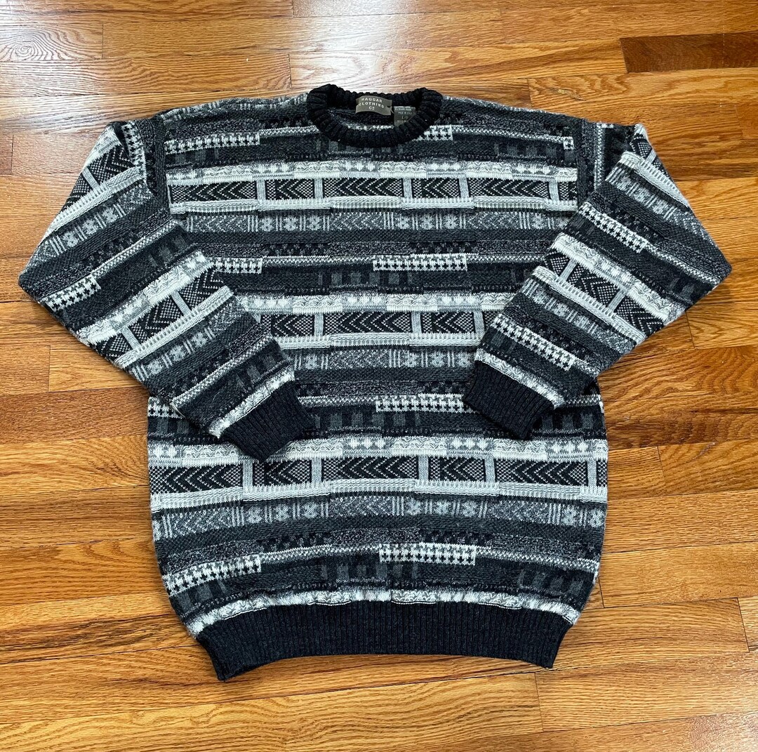 80s/90s Textured Coogi Style Sweater Italian High End Designer Pull ...