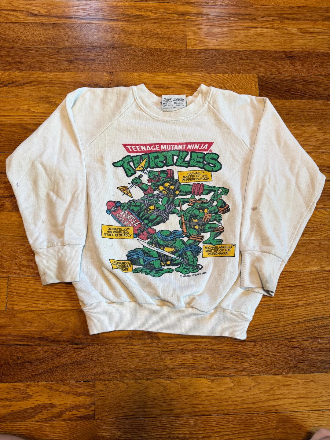 1988 TMNT Crewneck Sweatshirt, Youth Large, Vintage Cartoon - Etsy
