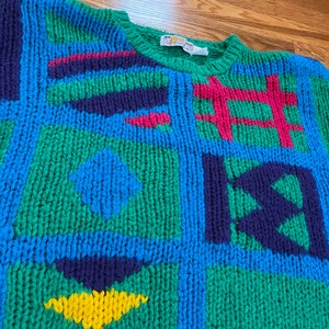 Incredible Retro 80s Wacky Sweater With Shoulder Pads Very New Wave ...