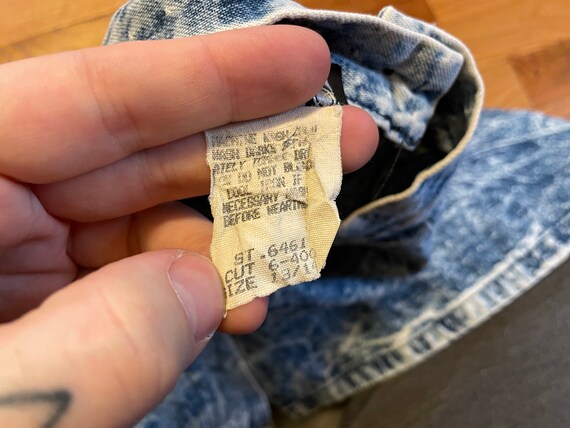 rocker acid wash 80s/90s denim jeans skirt sexy badas… - Gem