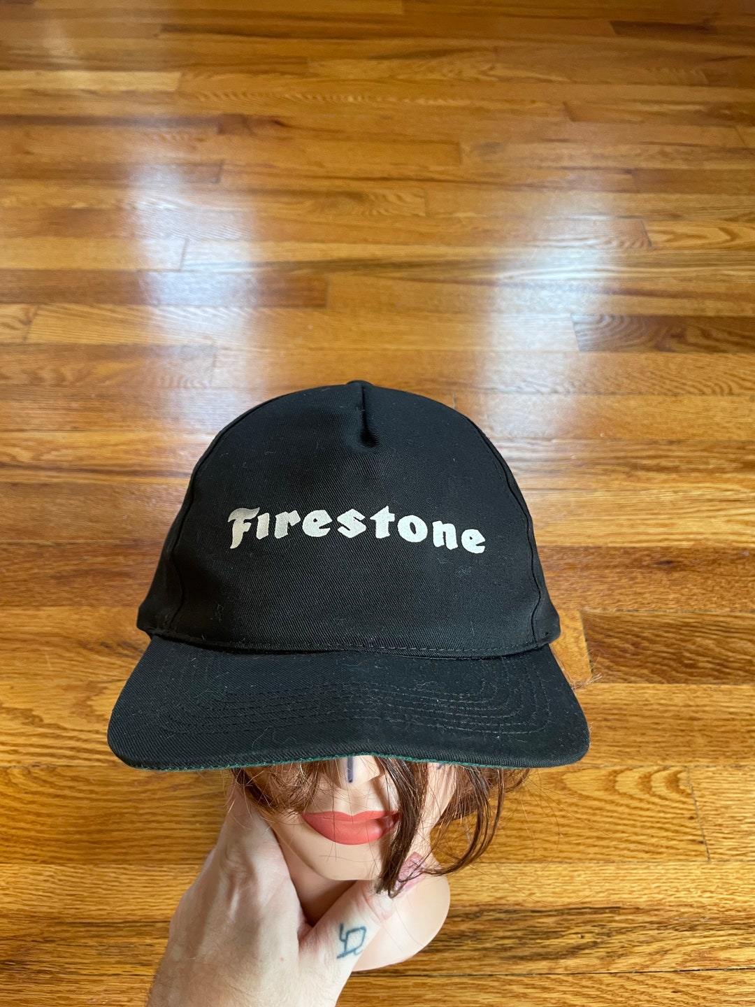 80s Firestone Vintage Snapback Hat Baseball Cap Trucker Cars Racing ...