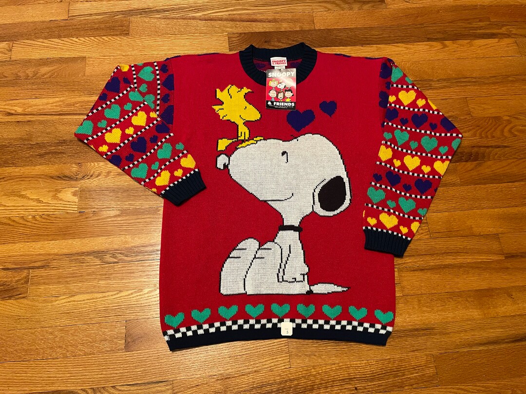 WOW 80s/90s Snoopy & Friends Oversized Sweater DEADSTOCK New With Tags ...