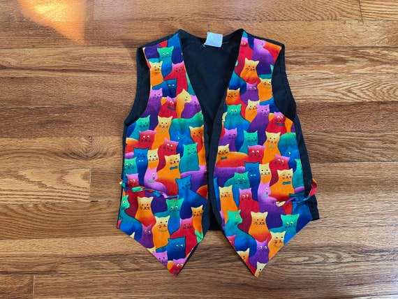 hilarious and amazing 90s Cat pop art style silky ves… - Gem