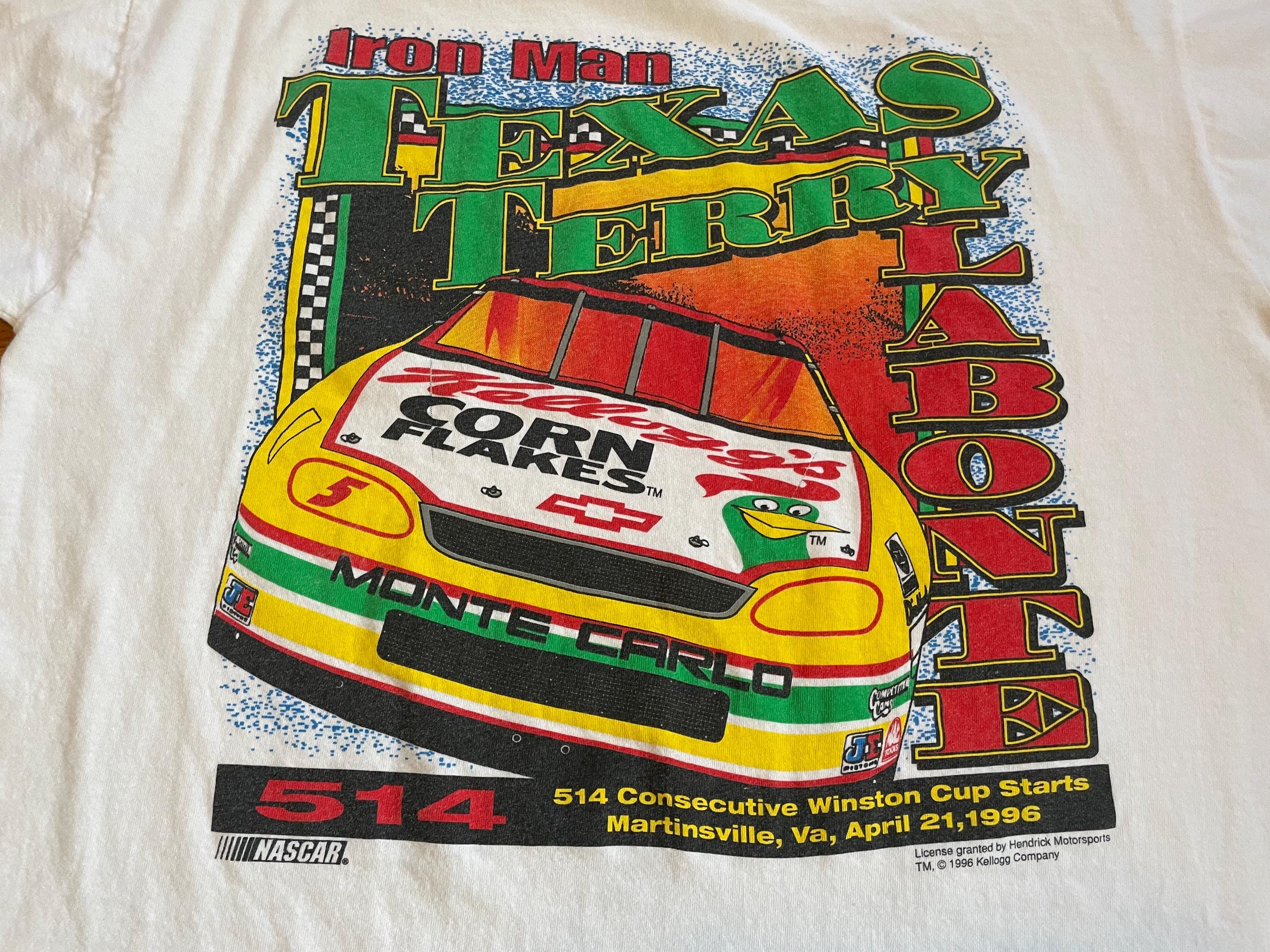90s 1996 Iron Man Texas Terry Labonte Vintage T-shirt Rare Nascar Corn ...