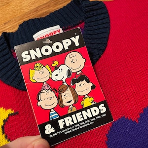 WOW 80s/90s Snoopy & Friends Oversized Sweater DEADSTOCK New With Tags ...