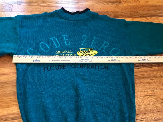 80s/90s Code Zero Intensity brand Vintage sweater inn… - Gem