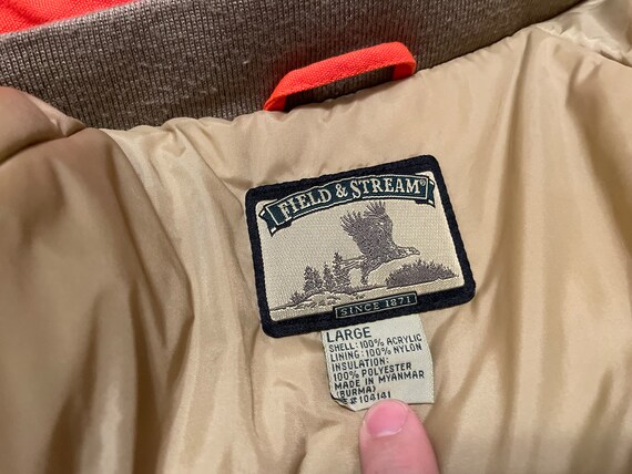 90s Field and Stream puffer insulated coat hooded hun… - Gem