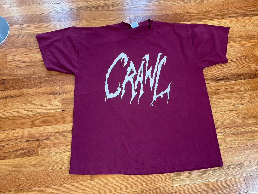 1997 Crawl everyday Burns Vintage T-shirt Rare Obscure Metal Erie Pa ...