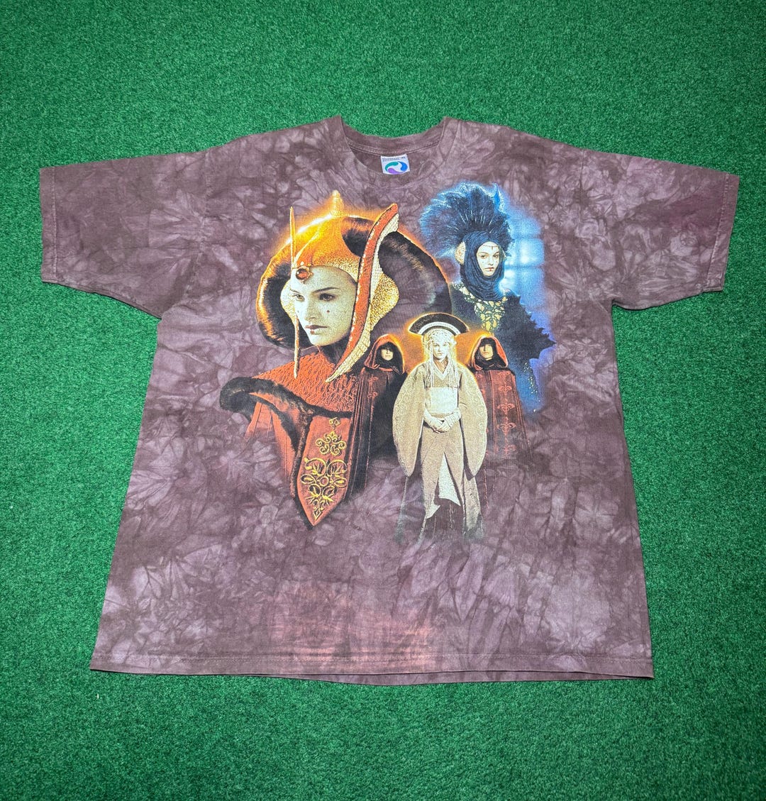 Vintage 90s Star Wars Padme T-shirt, Episode I Movie Promo, All Over ...