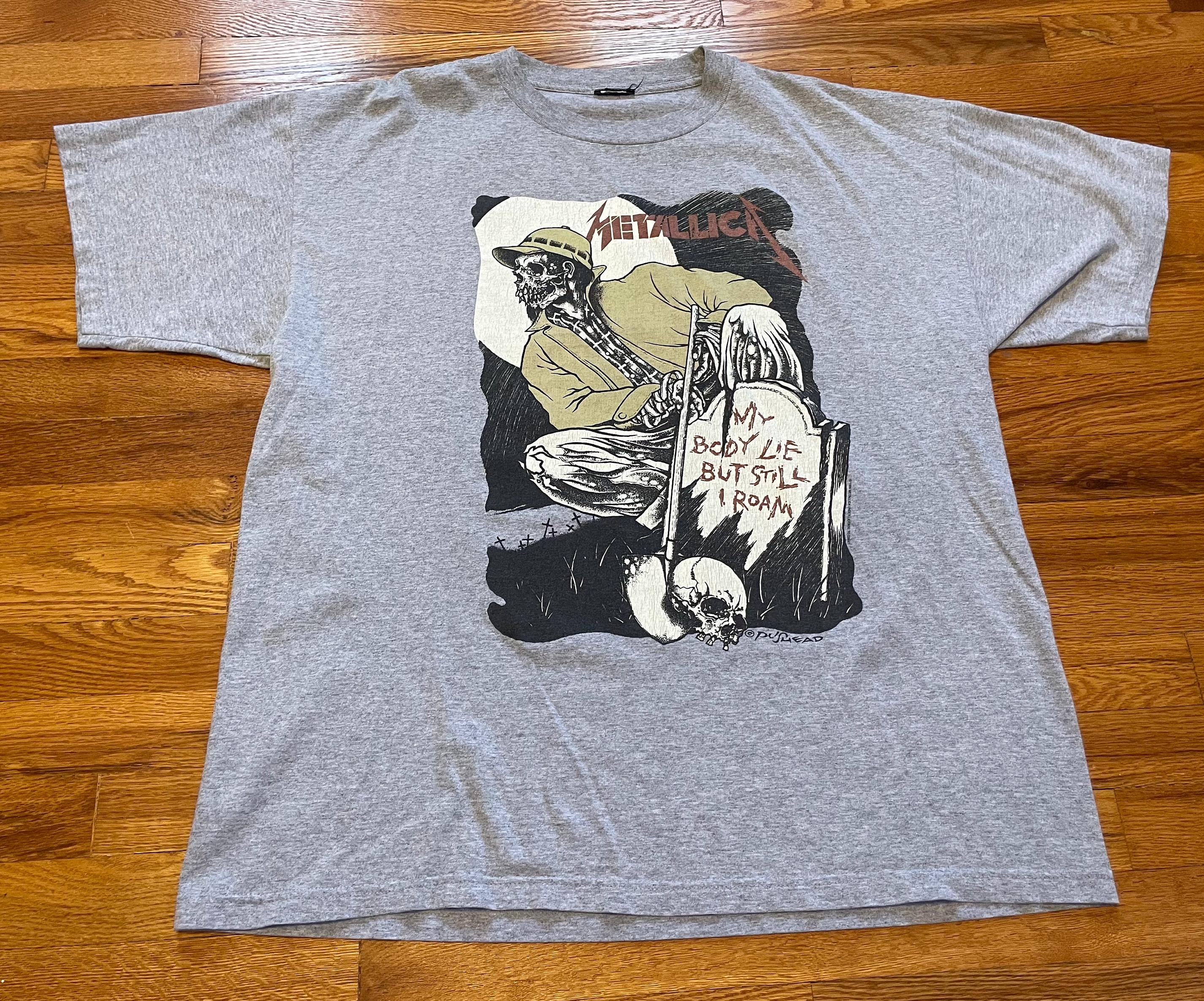 90s Metallica Pushead Vintage T-shirt Rare XXL Giant Tag 90s Metallica Pushead Vintage T-shirt Rare XXL Giant Tag
