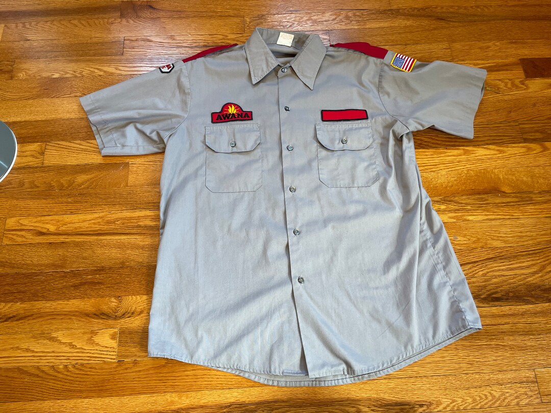 80s/90s Awana Clubs Uniform Vintage Shirt Button up Christian Jesus ...