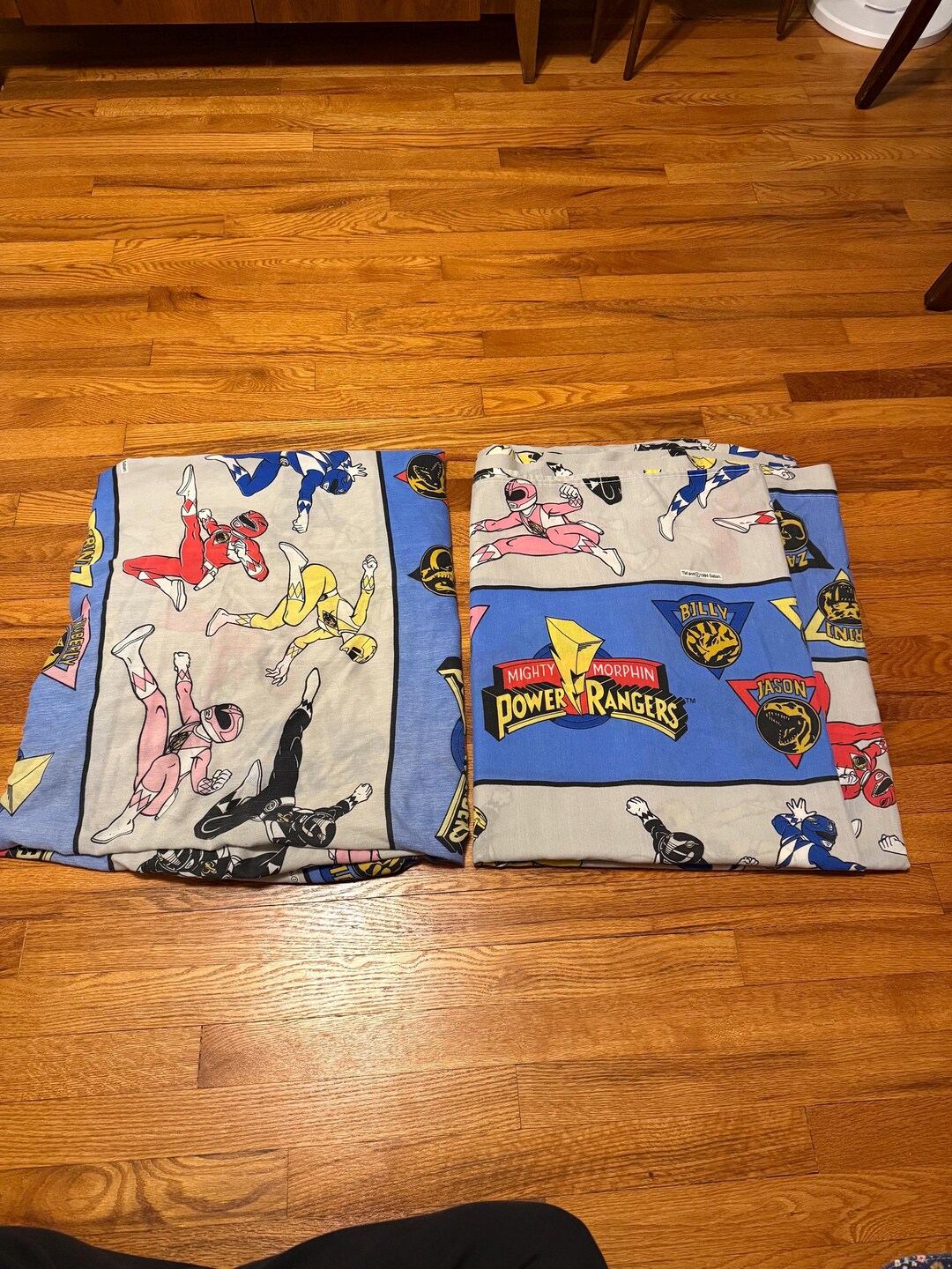Vintage 90s Power Rangers Twin Sheets Set, Size Twin, Flat and Fitted ...