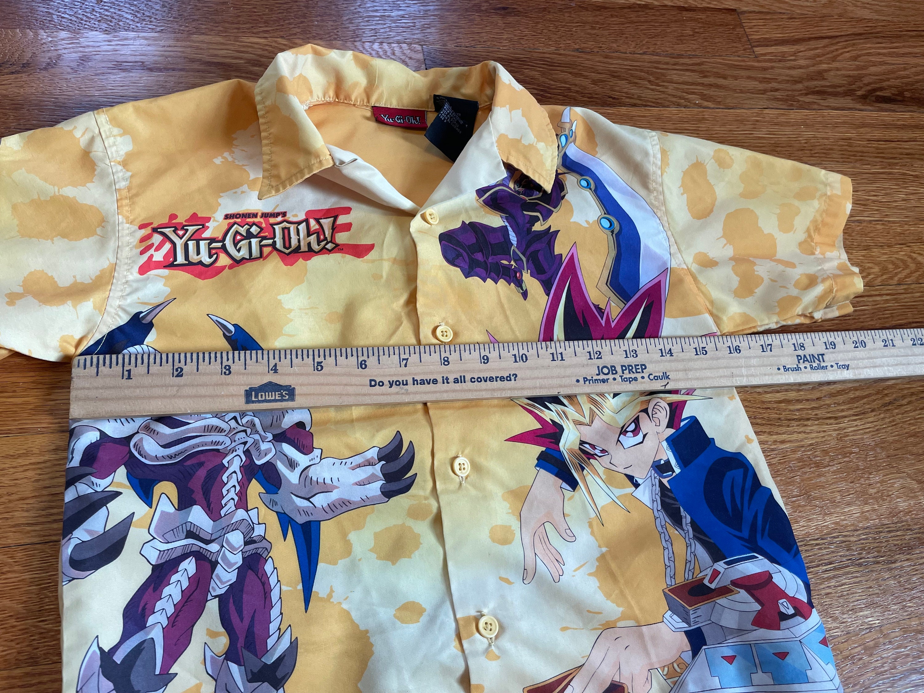 90s Yu-gi-oh! Vintage All Over Print Button up Collared 90s Yu-gi-oh! Vintage All Over Print Button up Collared