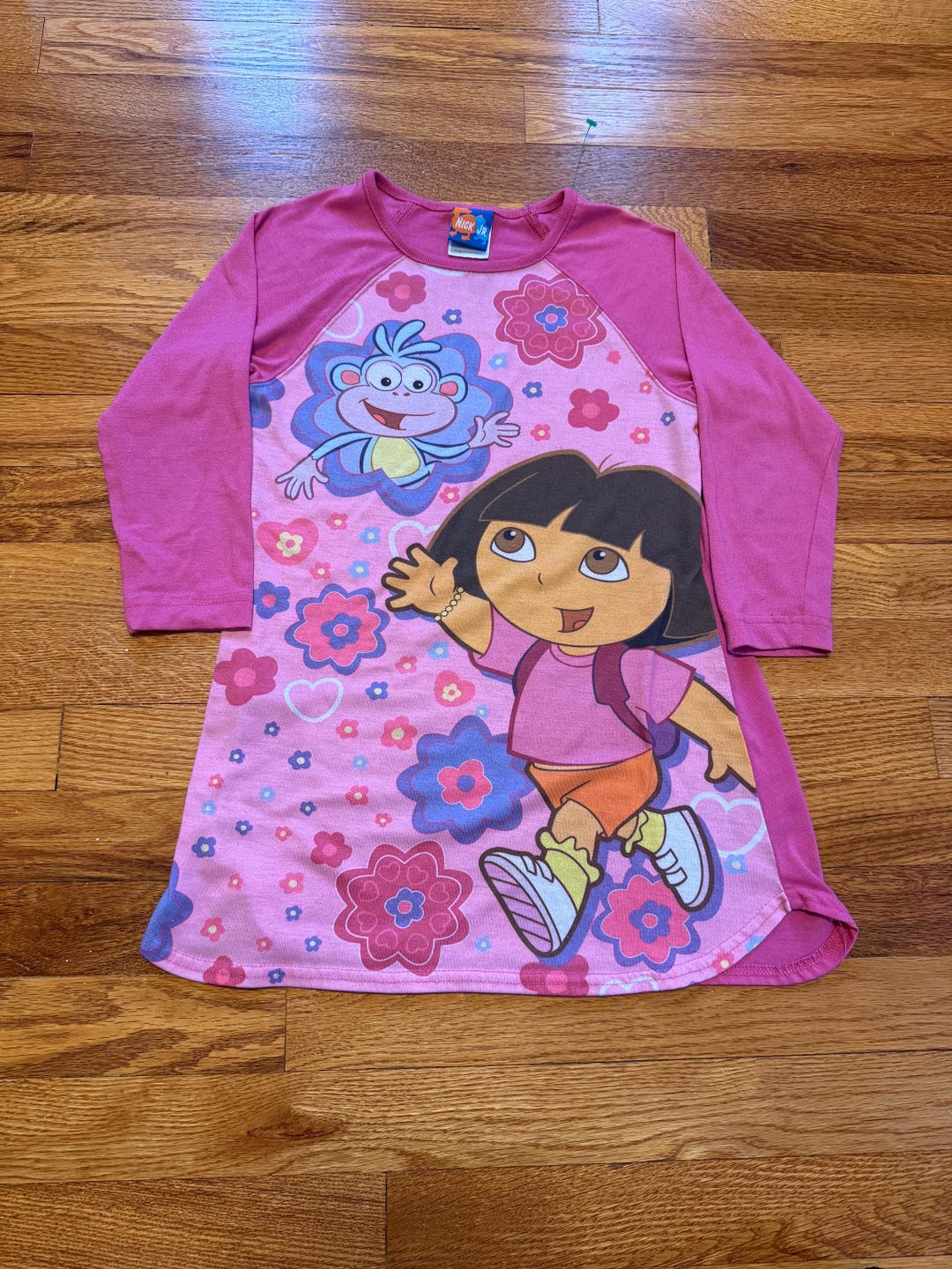 2003 Y2K Dora the Explorer Nick Jr. T-shirt Nightgown Pajamas Cute Size ...