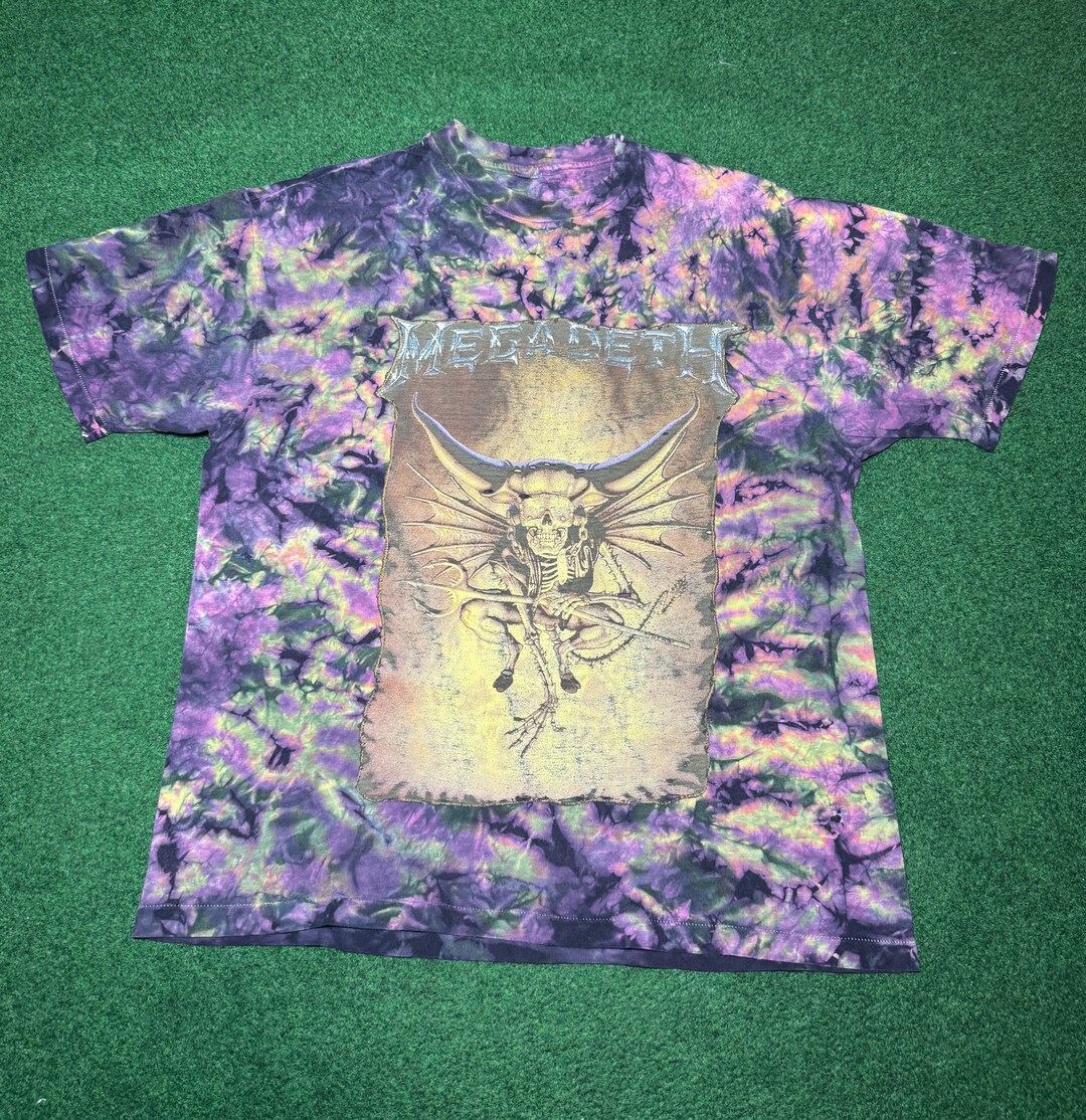 Vintage 90s Megadeth Tie Dye T-shirt, Metal Band, OG Owner (large) - Etsy