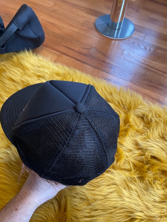 80s black trucker hat cow patty corner pocket counter… - Gem