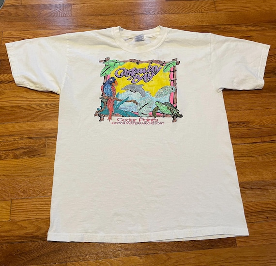 90s Cedar Point amusement park t-shirt white large ca… - Gem