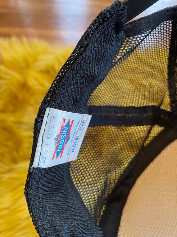 80s black trucker hat cow patty corner pocket counter… - Gem