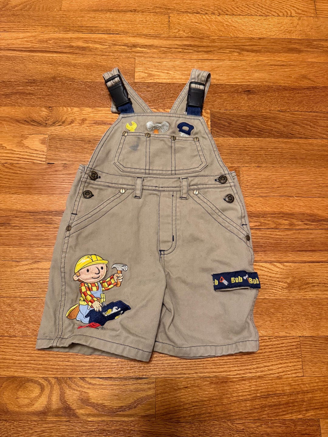 90s Bob the Builder Character Overalls Denim Kids Youth Size 2T Hipster ...