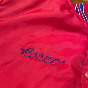 1984 80s Chain Stitch Pee Wee Baseball Button up Windbreaker Jacket ...