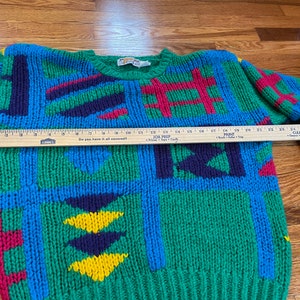 Incredible Retro 80s Wacky Sweater With Shoulder Pads Very New Wave ...