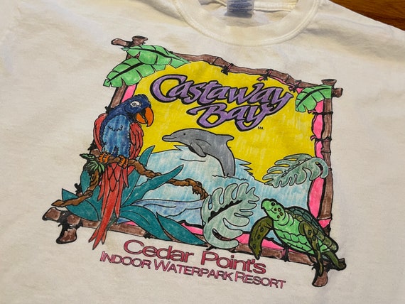 90s Cedar Point amusement park t-shirt white large ca… - Gem