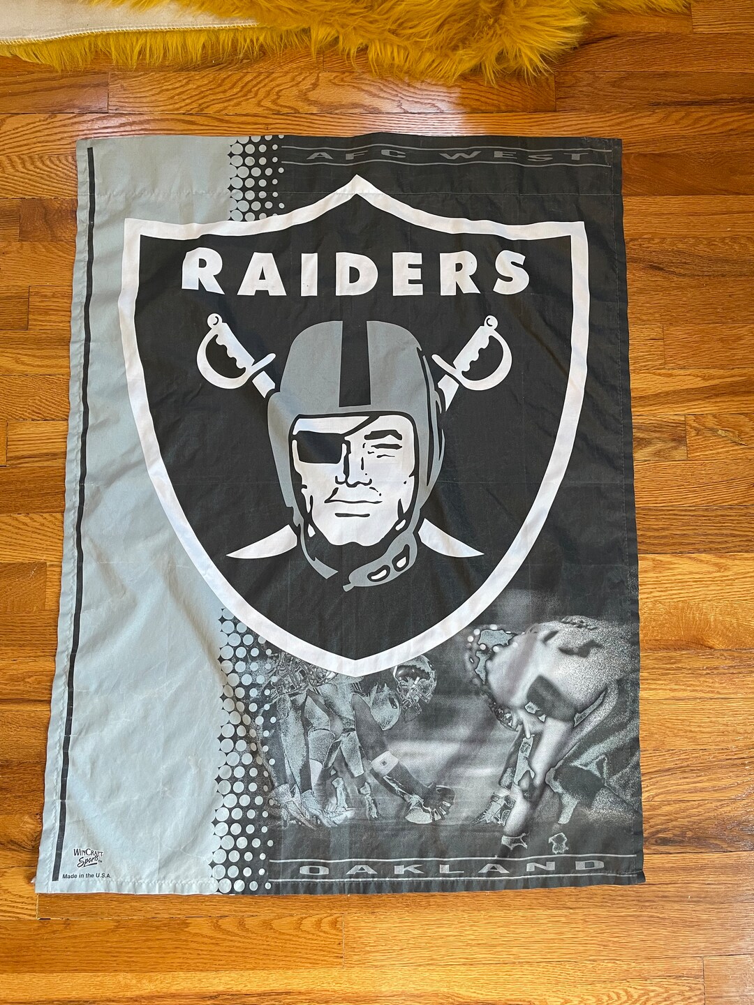 90s Oakland Raiders Vintage Wall Tapestry Nfl Football Poster ...