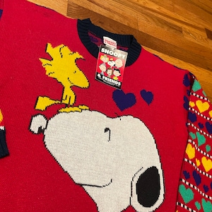 WOW 80s/90s Snoopy & Friends Oversized Sweater DEADSTOCK New With Tags ...