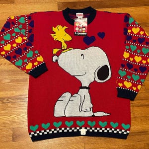 WOW 80s/90s Snoopy & Friends Oversized Sweater DEADSTOCK New With Tags ...