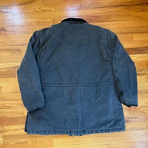 90s Carhartt Coat Brushed Poly Quilt Lined Canyon Jacket XL Black Faded ...