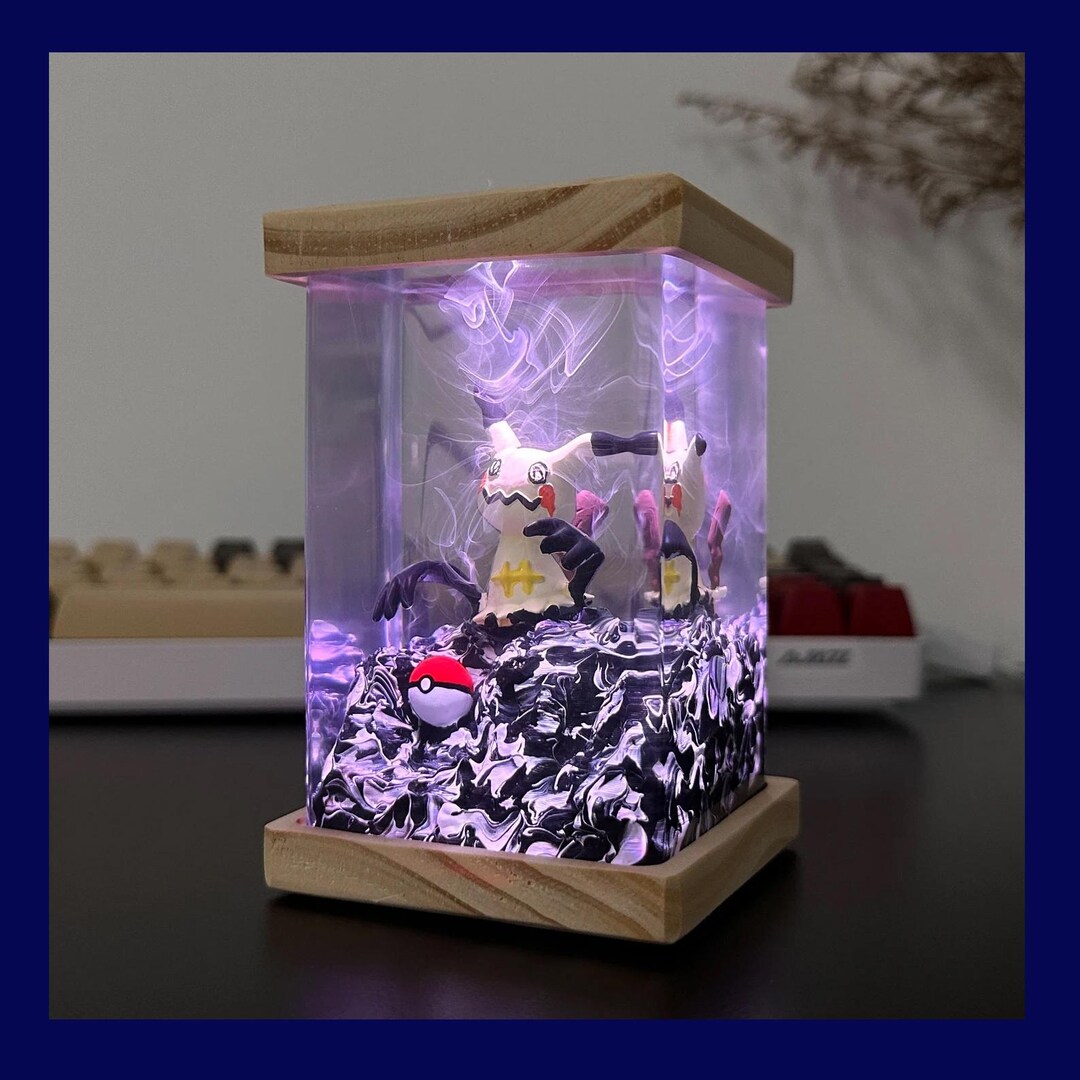 MIMIKYU Pokemon Resin Diorama Lamp, Custom Diorama Kit, Pokemon Gifts ...