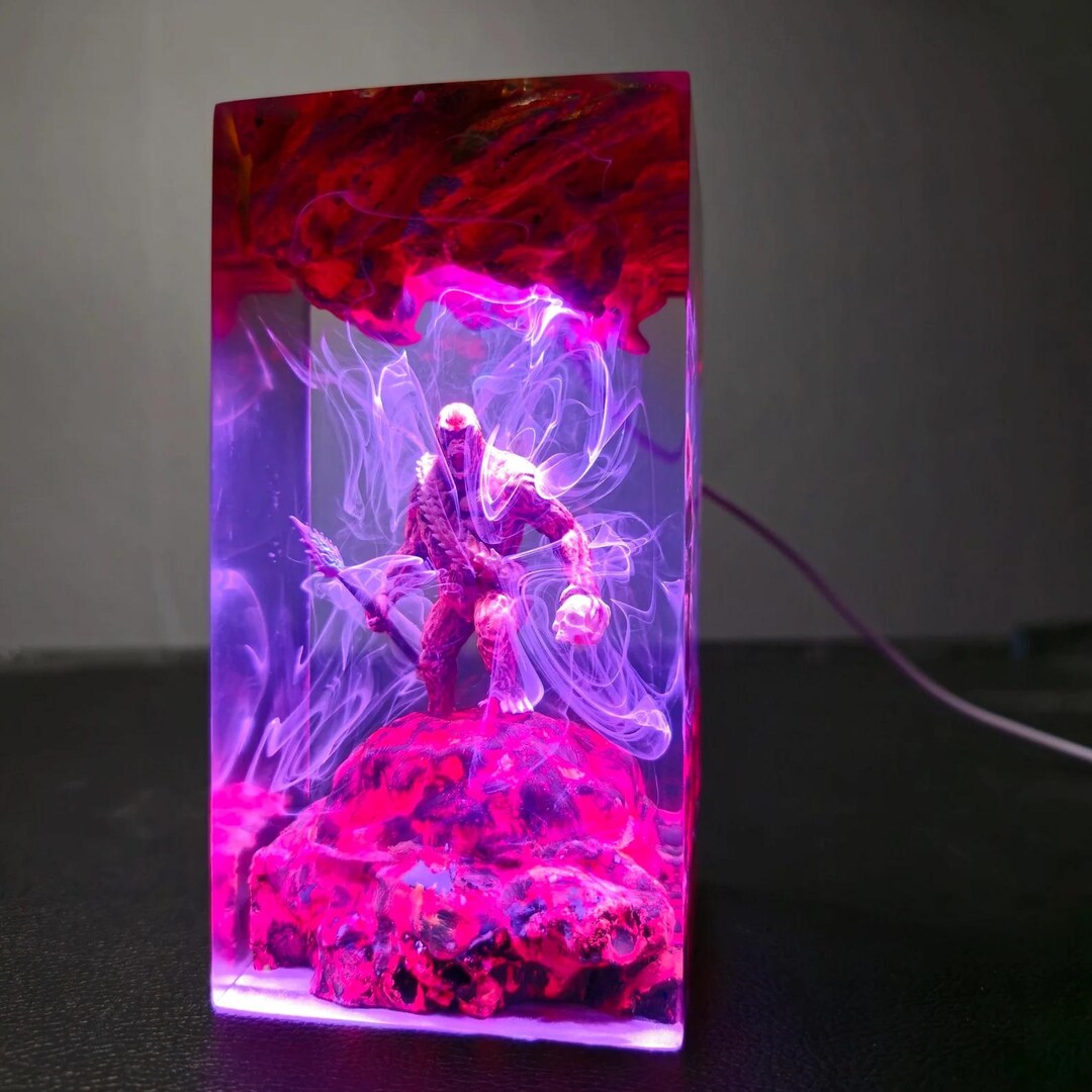 Monster Resin Night Light,diorama Resin Epoxy,atomic Breath,epoxy Resin ...