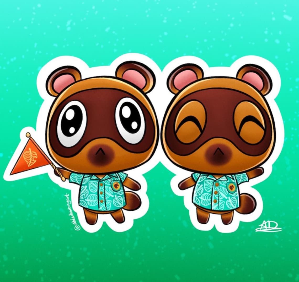 Animal Crossing Timmy and Tommy Vinyl Sticker - Etsy