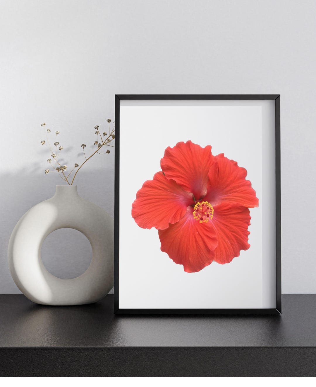 Digital Download, Hibiscus - Trendy, Floral Wall Art Print, Single ...