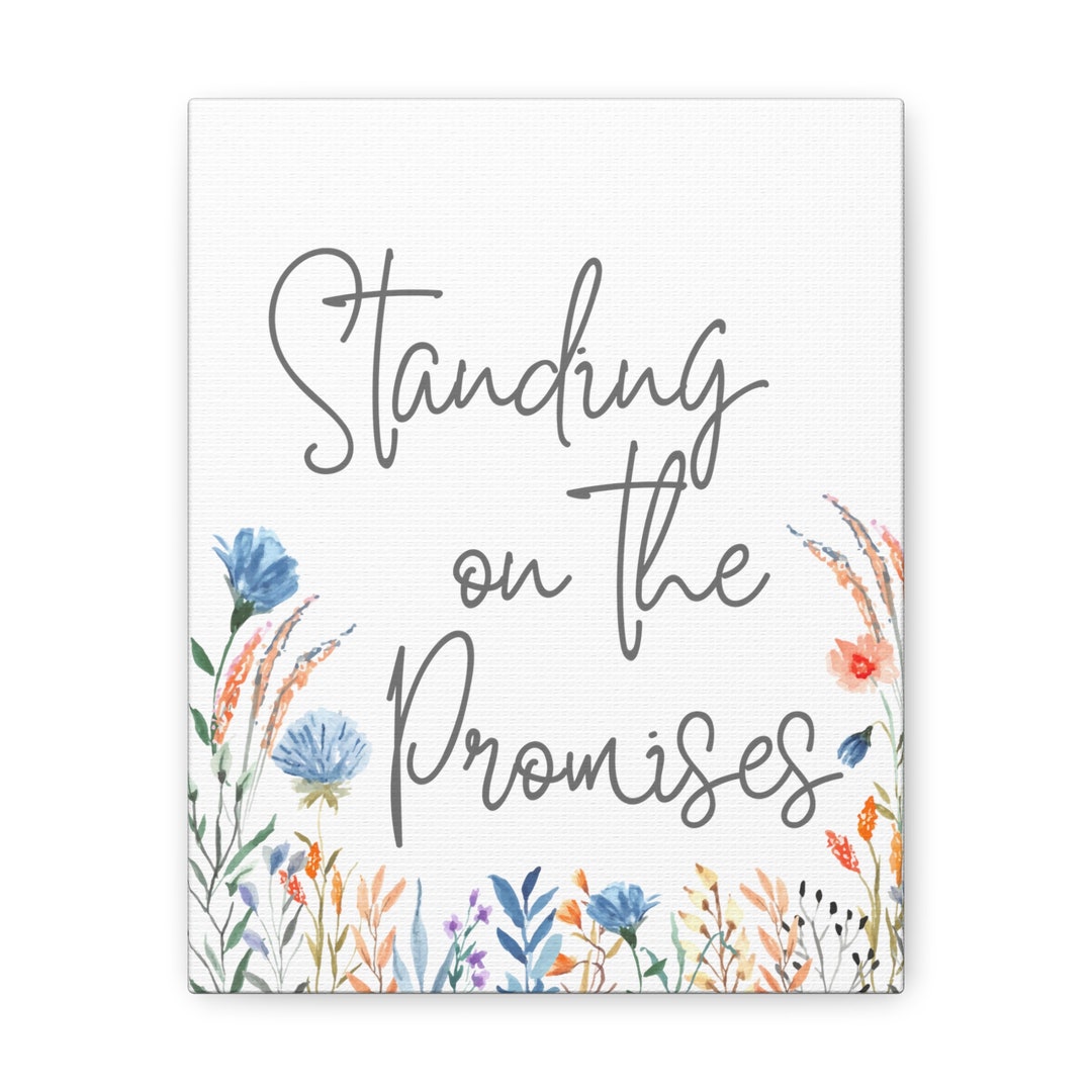 Standing on the Promises Wall Hanging Christian Scripture Wall Art Home ...