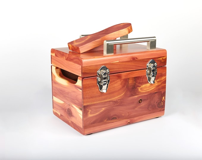 Cedar Executive Shoe Shine Box - Etsy